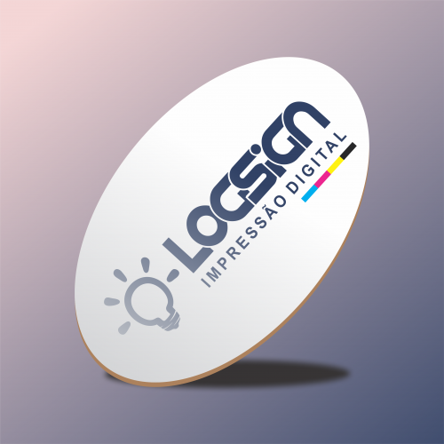 LogSign - Impressão Digital - ELIPSE MDF 70 X 50 CM